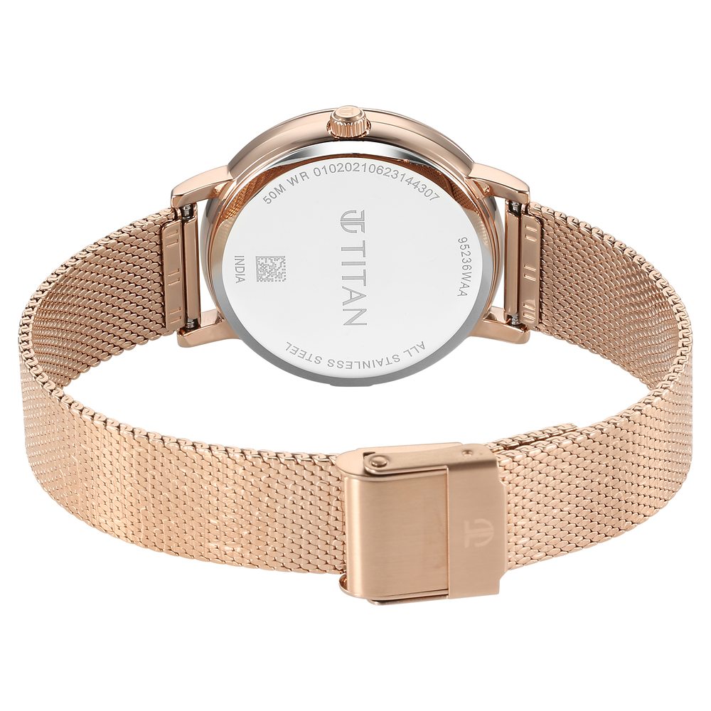 Buy Online Titan Purple Style Up Quartz Analog Pink Dial Stainless ...
