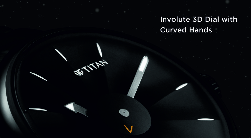 Buy Online Titan Stellar Automatic Black Dial Stainless Steel Strap ...