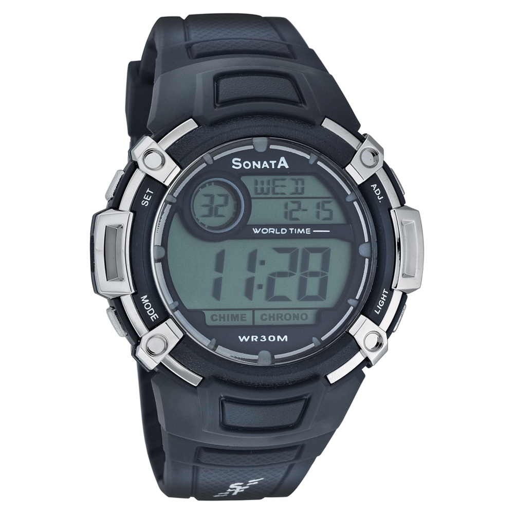 Buy Online Sonata Digital Dial Strap Watch for Men - nc7966pp01 | Titan