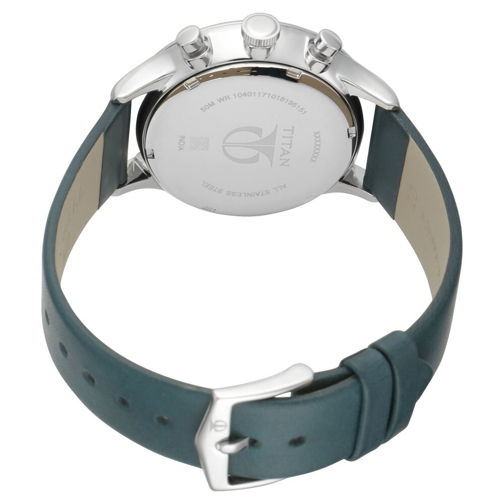 Buy Online Titan Quartz Multifunction White Dial Leather Strap Watch ...