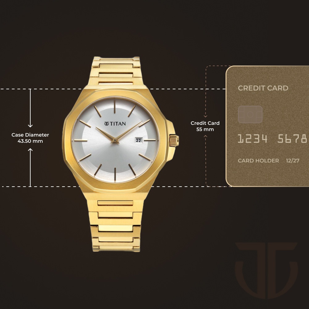 Buy Online Titan Classic Slim Quartz Analog with Date Silver Dial ...