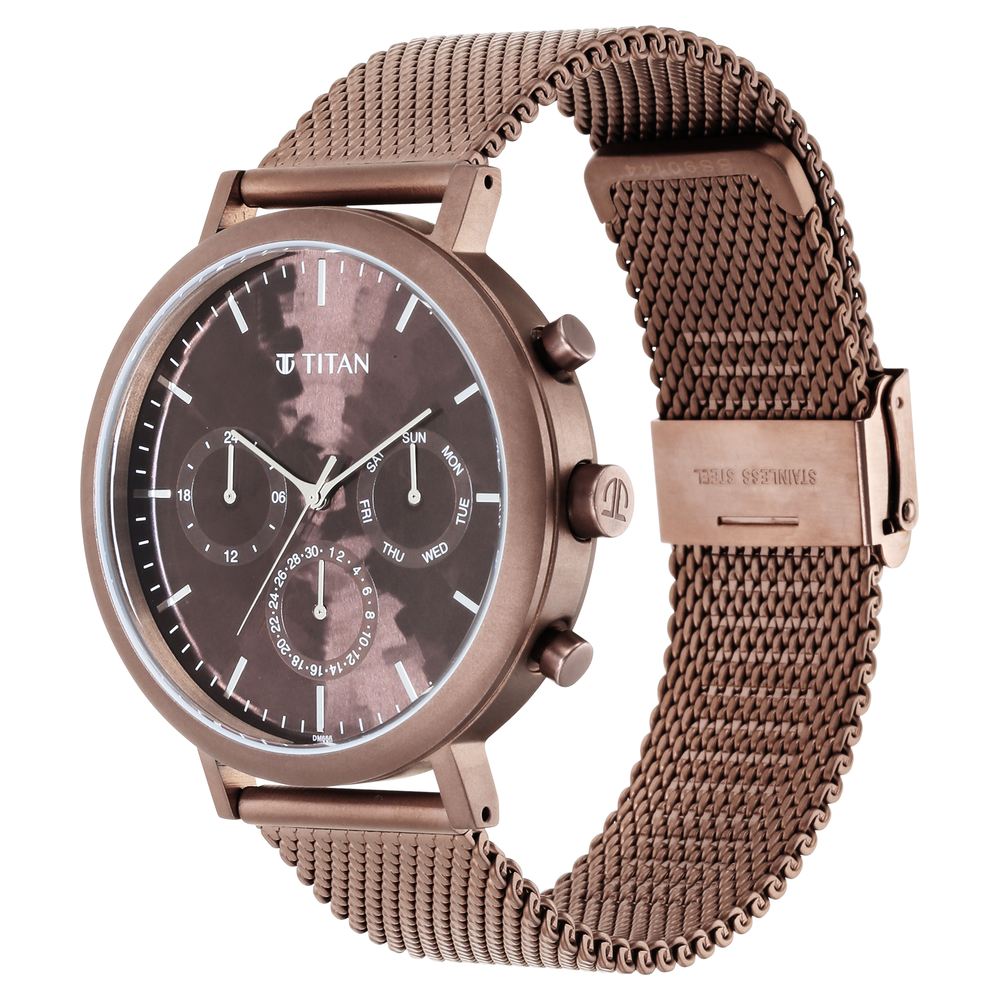 Buy Online Titan Purple Two Toned Dial Analog with Day and Date ...