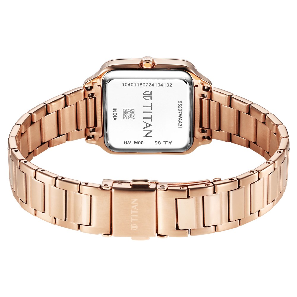Buy Online Titan Horizon Quartz Analog White Dial Stainless Steel Strap ...