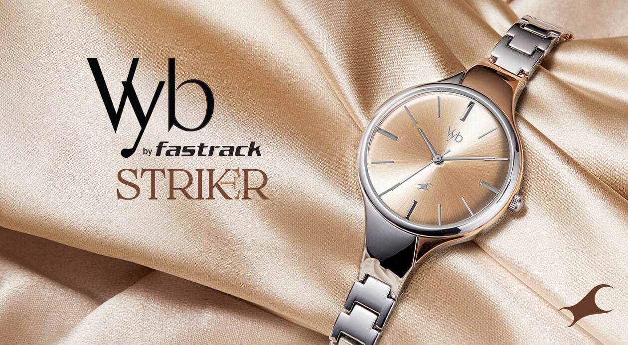 Buy Online Fastrack Vyb Striker Quartz Analog Rose Gold Dial Metal ...