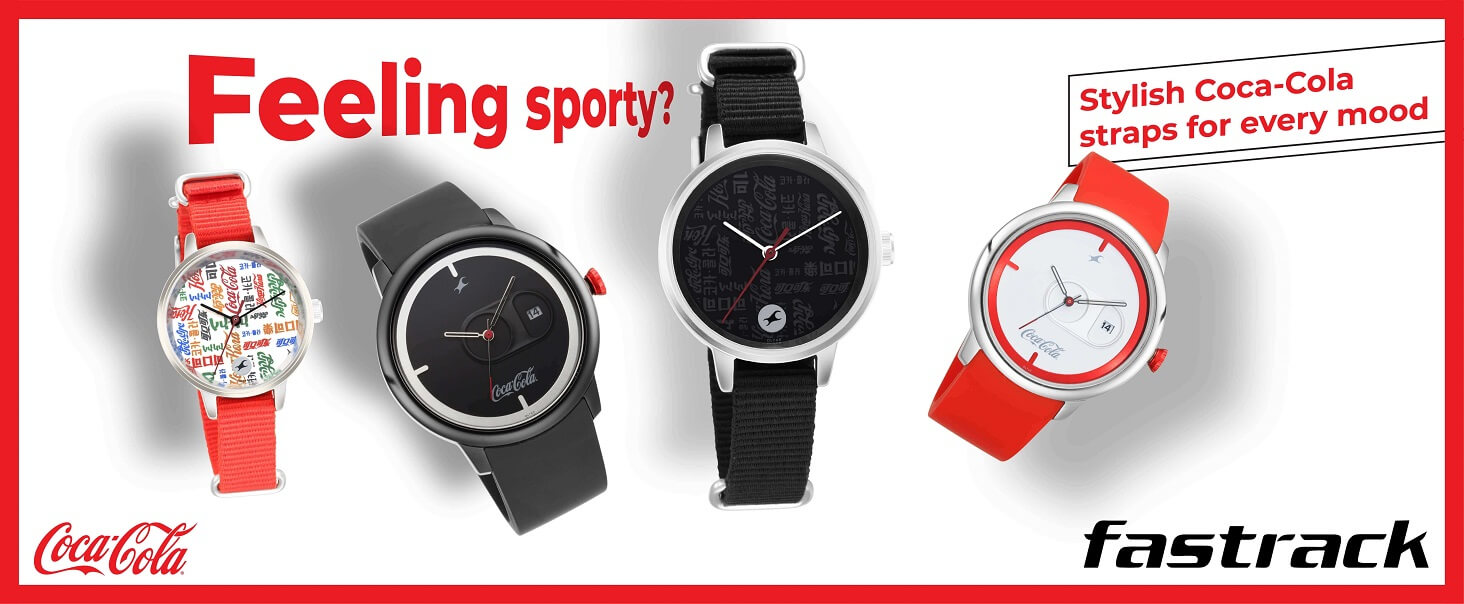 Buy Online Fastrack Coca Cola Edition By Fastrack Quartz Analog Black ...
