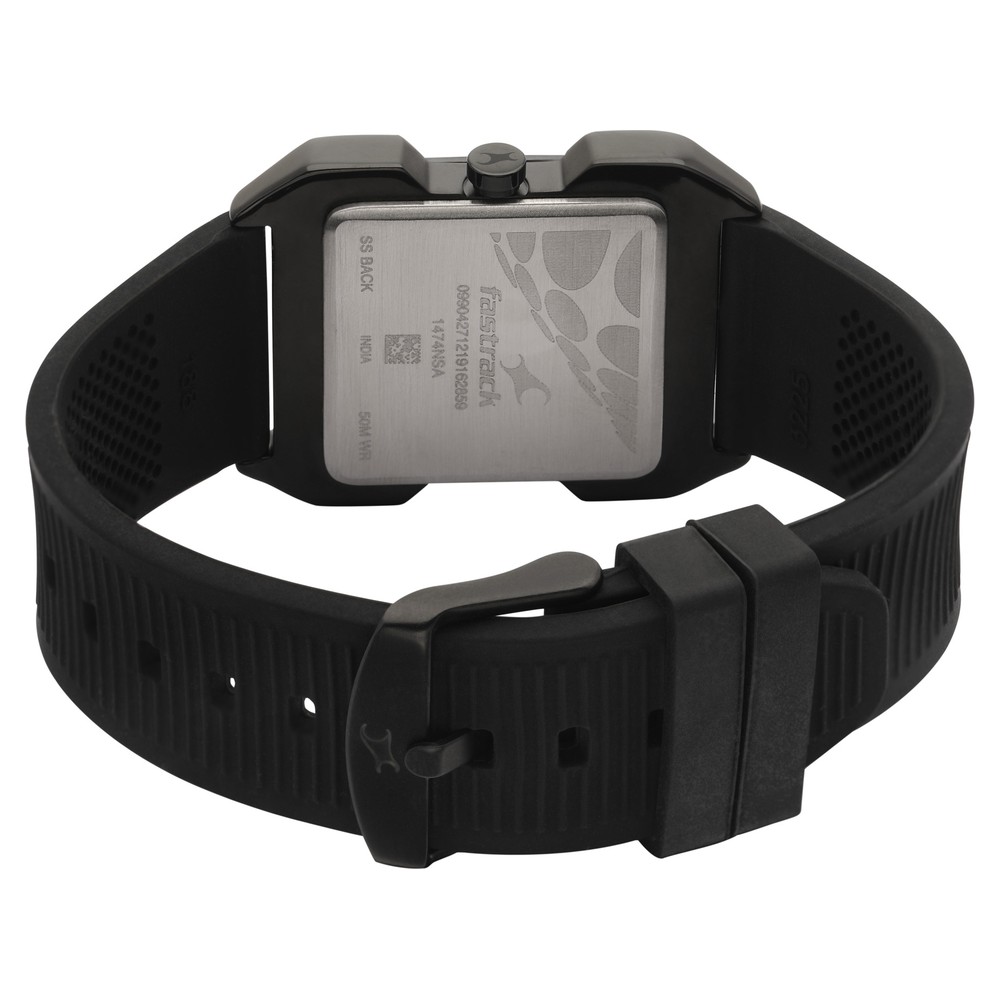 Buy Online Fastrack Hitlist Quartz Analog with Date Black Dial PU Strap ...
