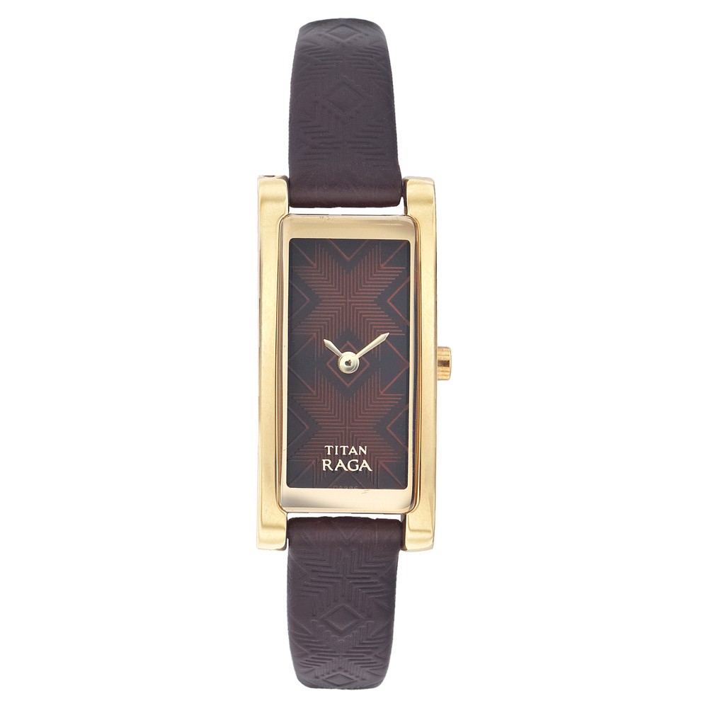 Buy Online Titan Quartz Analog Orange Dial Watch for Women - 9907yl01 ...
