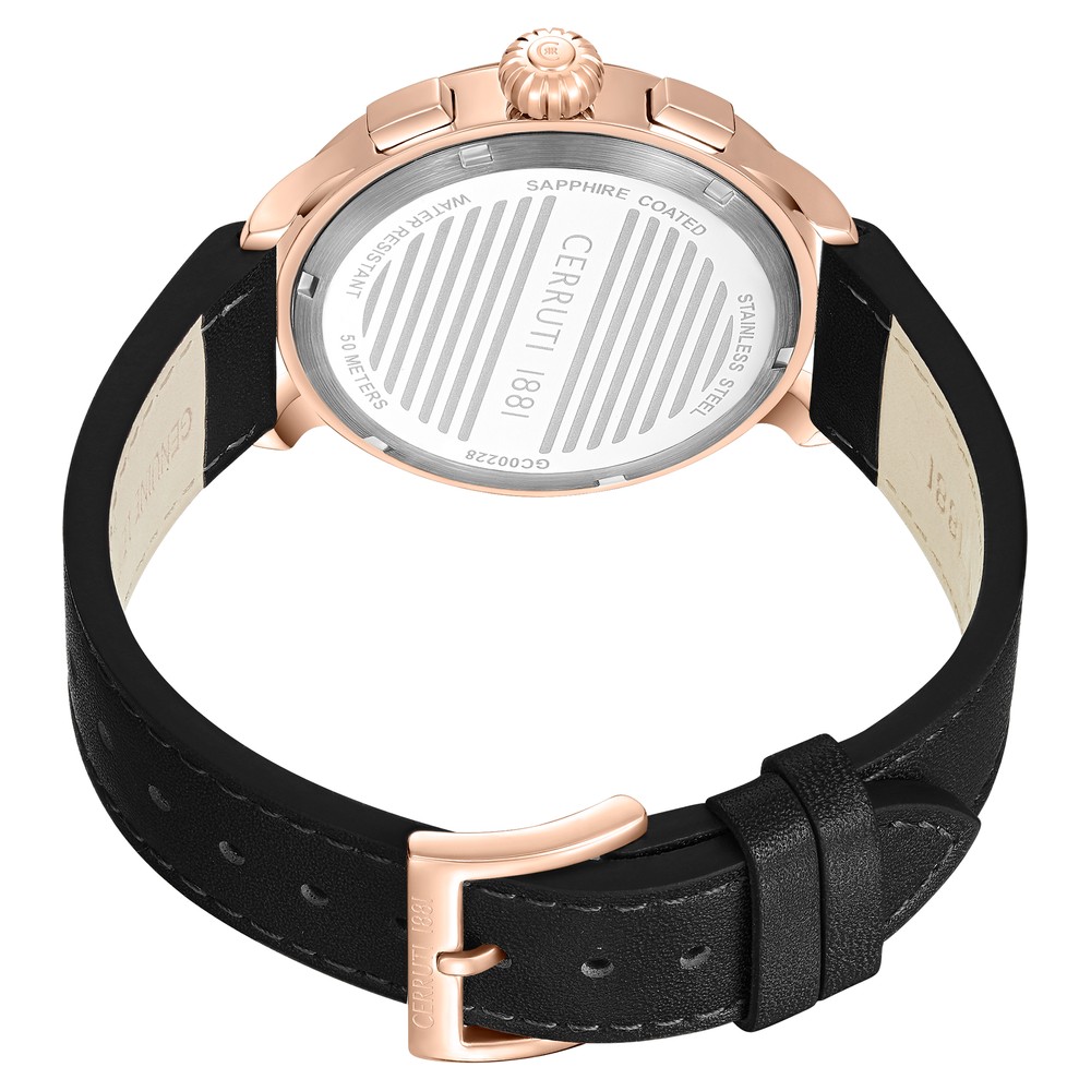 Buy Online Cerruti 1881 Quartz Chronograph Black Dial Stainless Steel ...