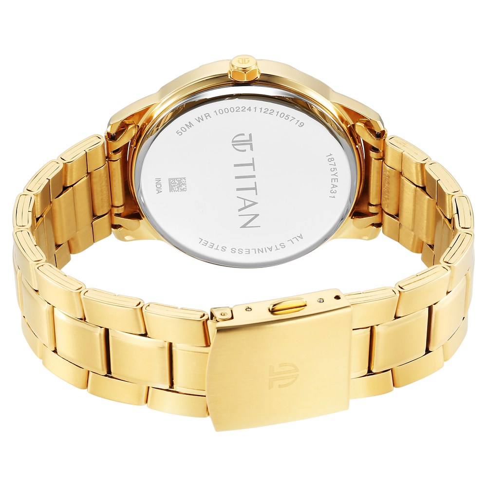 Buy Online Titan Regalia Opulent Blue Dial Analog with Day and Date ...