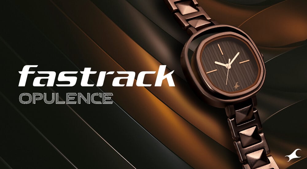 Buy Online Fastrack Opulence Quartz Analog Rose Gold Dial Metal Strap ...