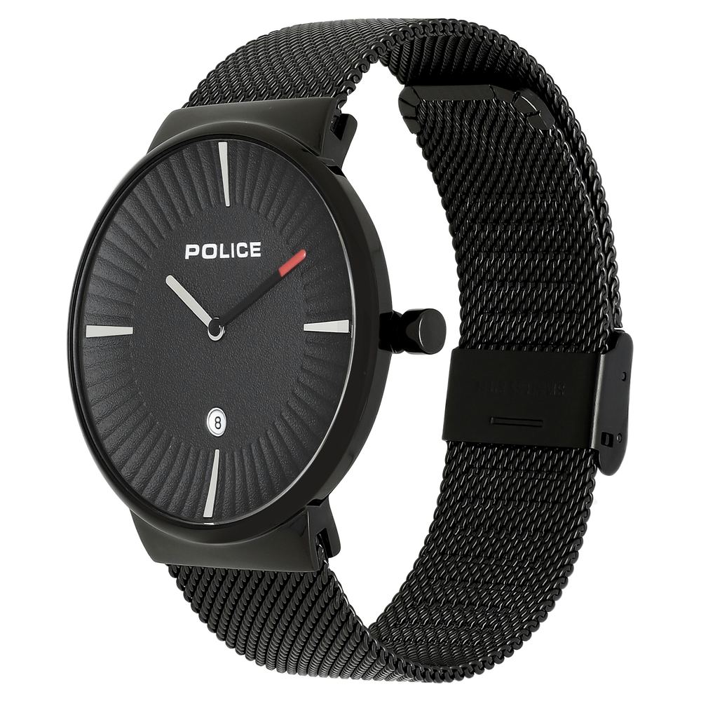 Buy Online Police Quartz Analog Black Dial Metal Strap Watch for Men ...