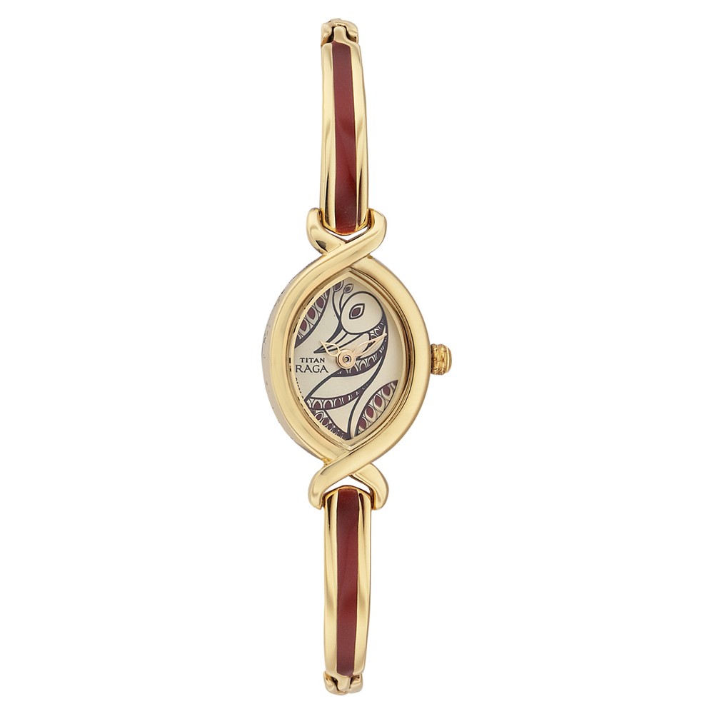 Buy Online Titan Quartz Analog Off White Dial Watch for Women ...