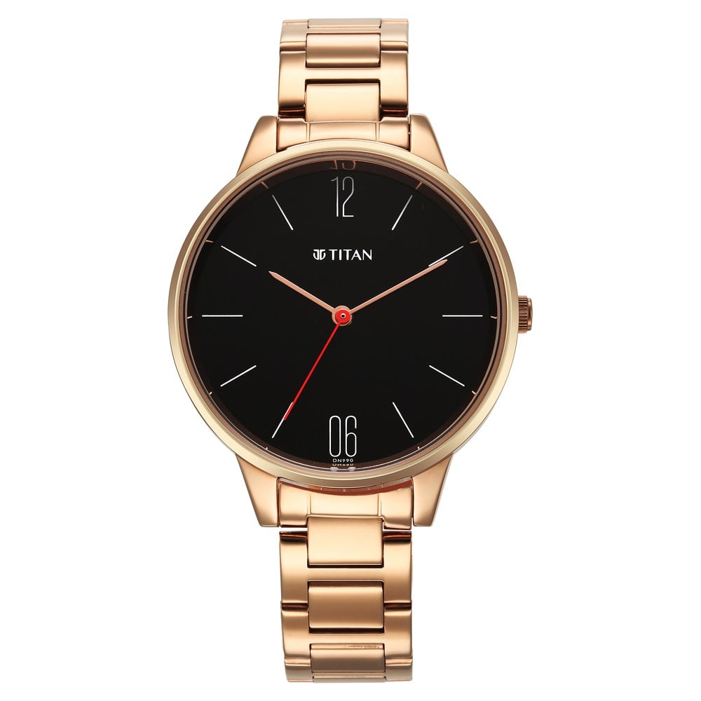 Buy Online Titan Quartz Analog Black Dial Watch for Women - 2648wm05 ...