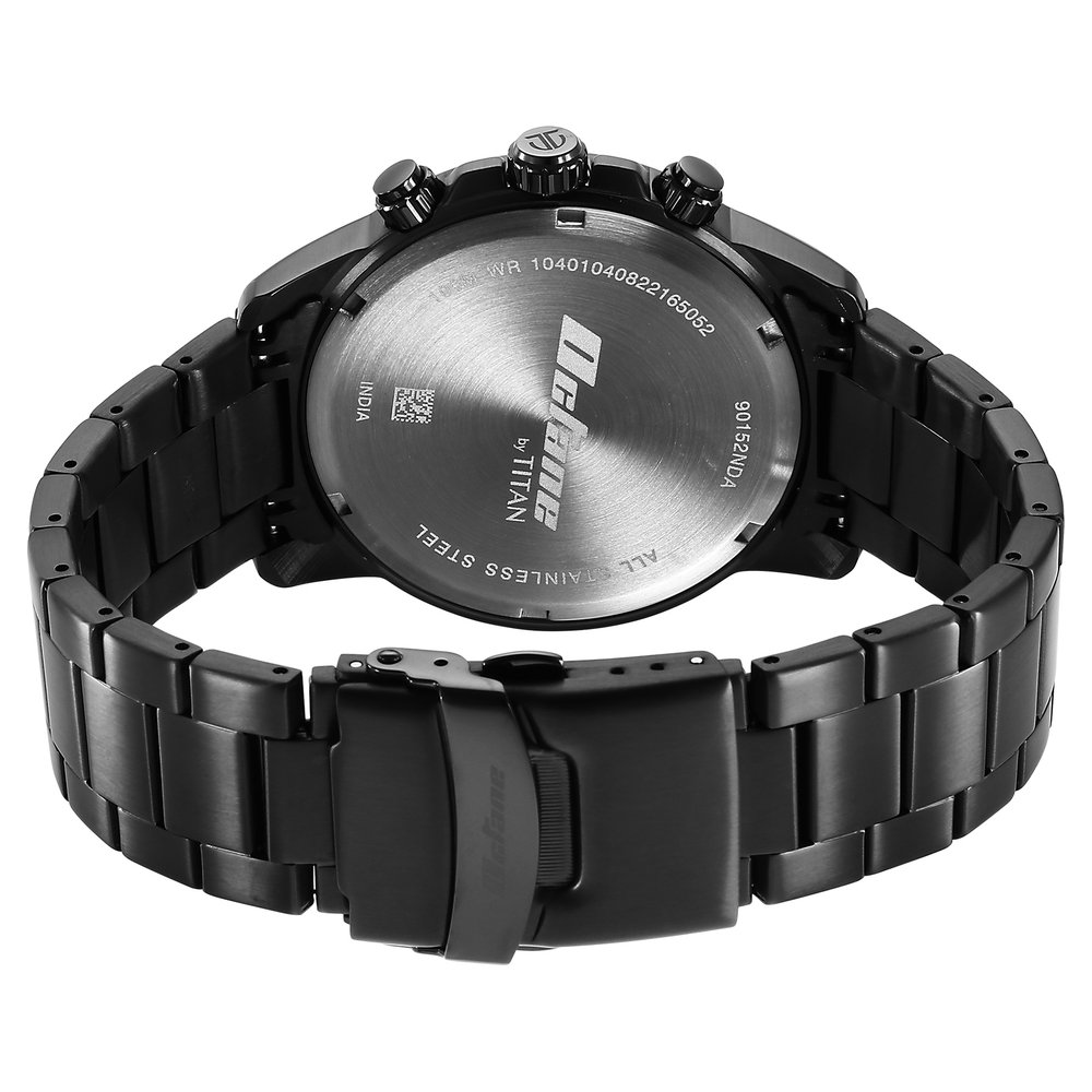 Buy Online Titan Octane Classic Sporty Black Dial Chronograph Stainless ...