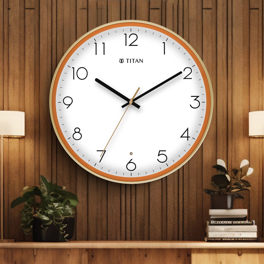 Buy Online Titan Classic LED Backlit Clock with Silent Sweep Technology ...