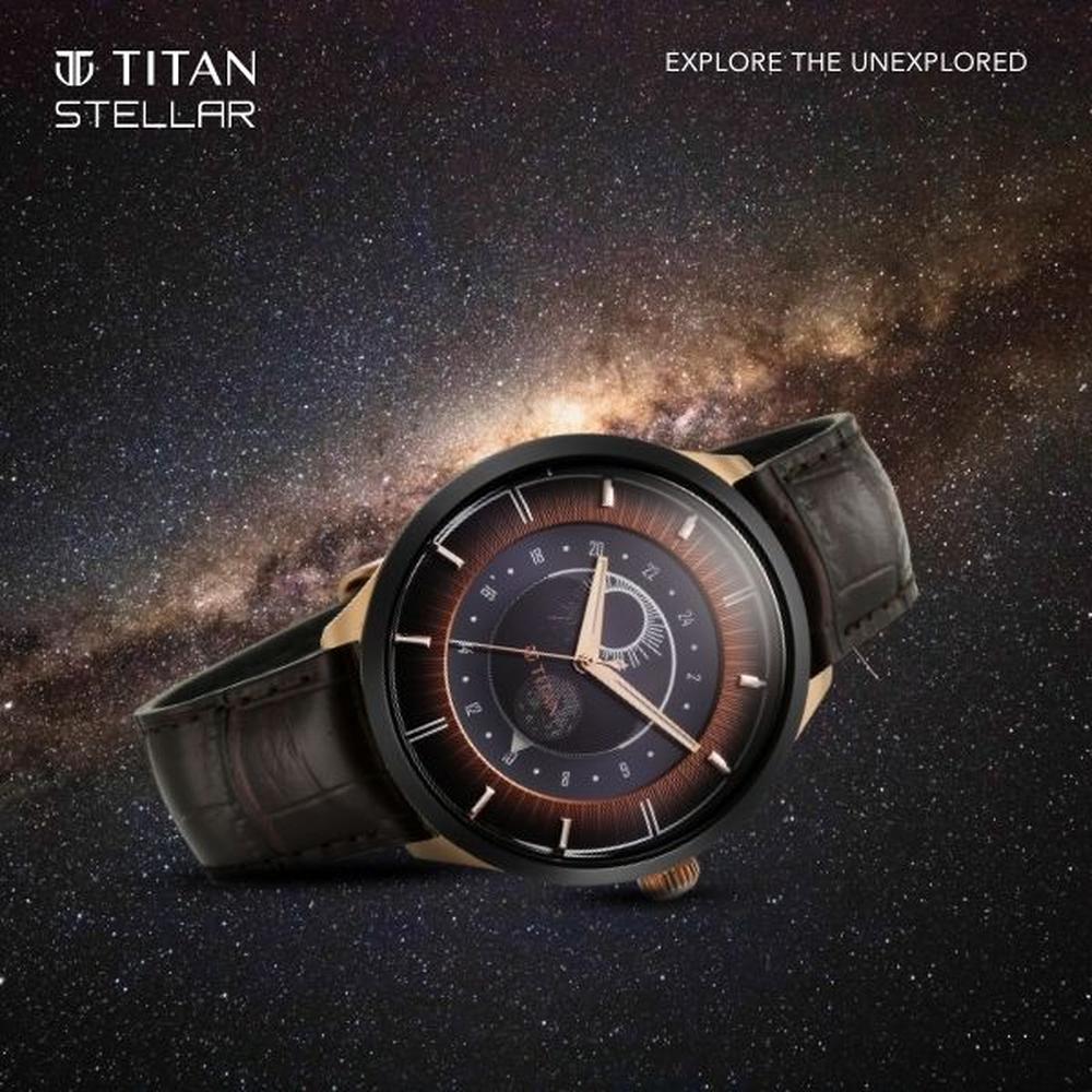 Buy Online Titan Luna Sun Moon Phase in Seinna Brown - Stellar Edition ...