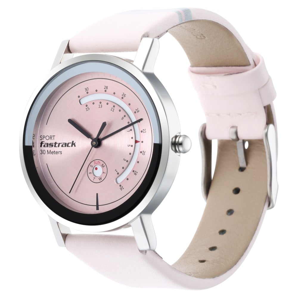 Buy Online Fastrack Wear Your Look Quartz Analog with Day and Date Pink ...