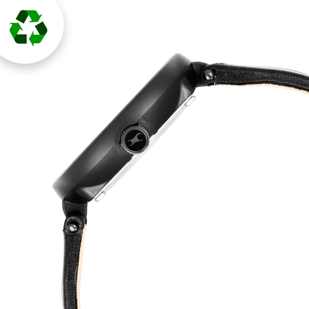 Buy Online Fastrack Revibe Quartz Analog Black Dial Fabric Strap Watch ...