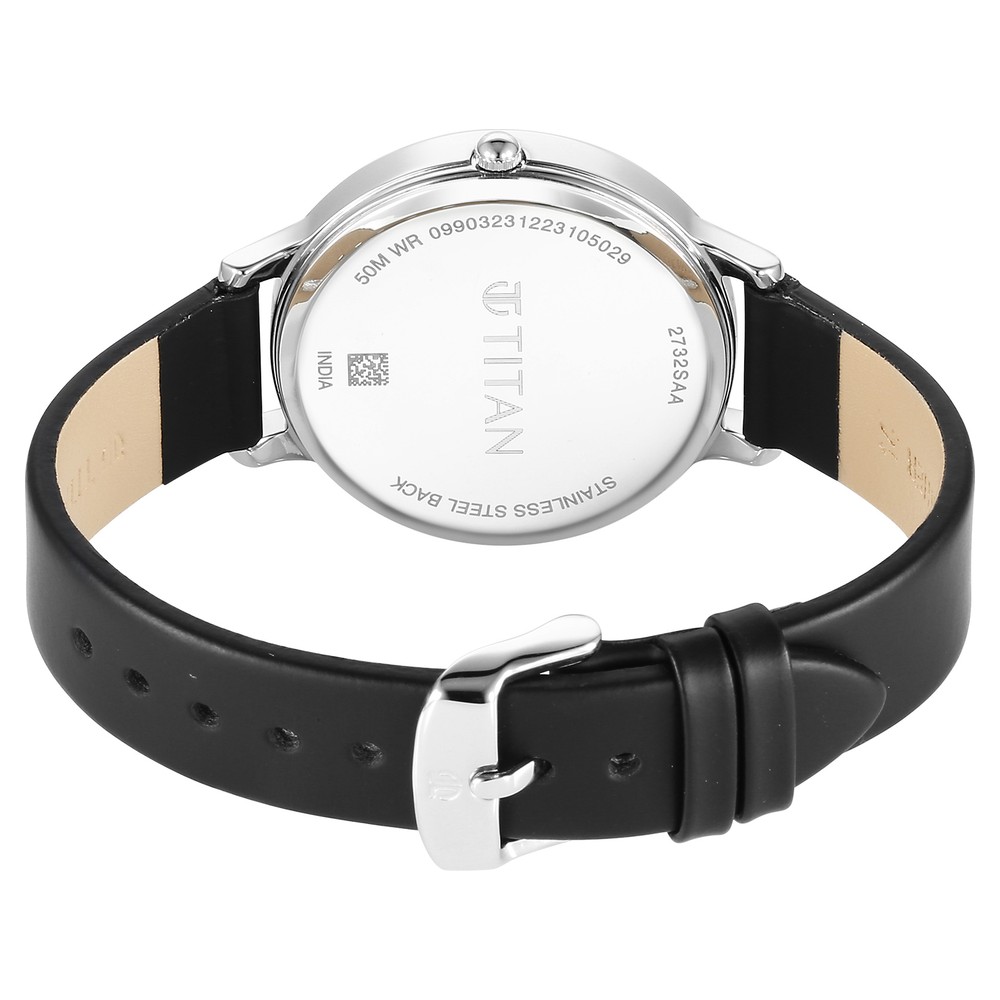 Buy Online Titan Workwear Quartz Analog Blue Dial Brown Leather Strap ...