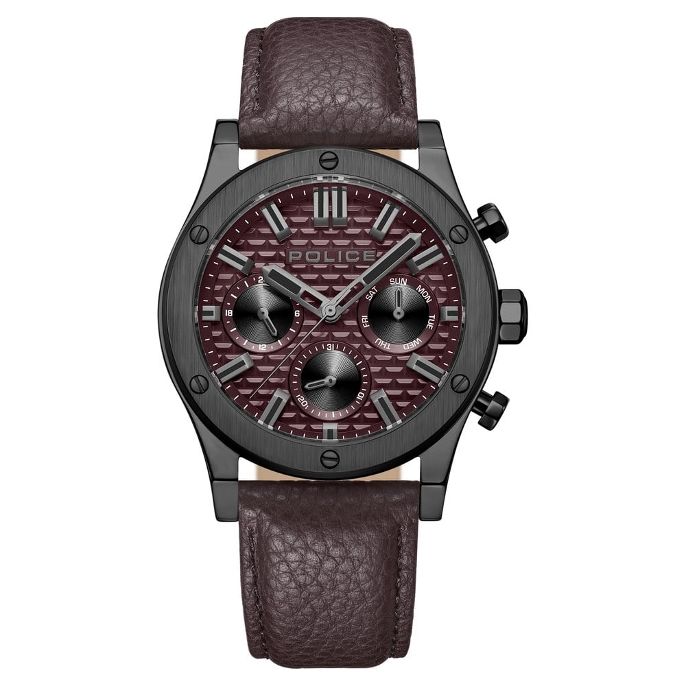 Buy Online Police Maroon Dial Quartz Multifunction Watch for Men ...
