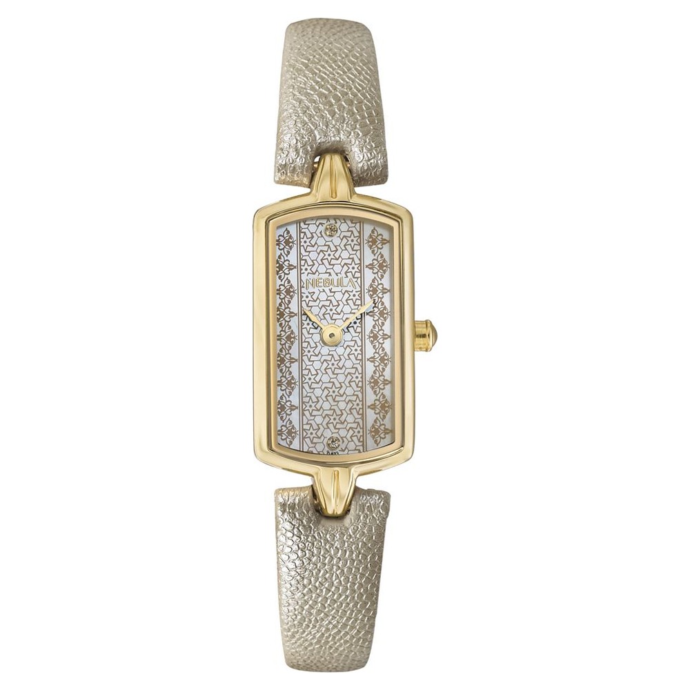 Buy Online Nebula Quartz Analog Mother of Pearl Dial Leather Strap ...