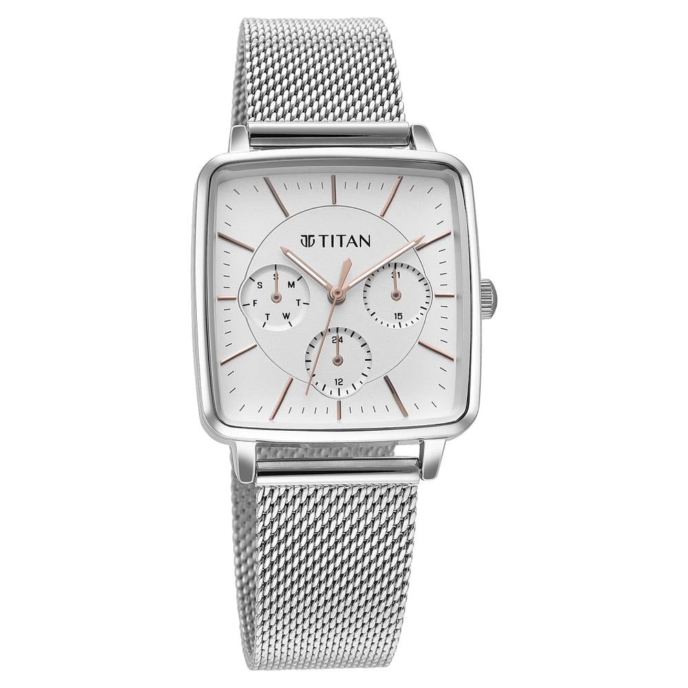 Buy Online Titan Avant Garde Silver Dial Quartz Multifunction Stainless ...