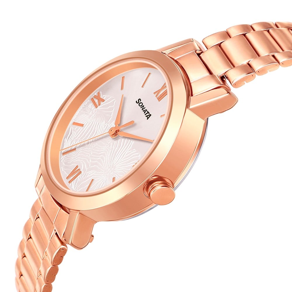 Buy Online Sonata Linnea Silver Dial Women Watch With Stainless Steel ...