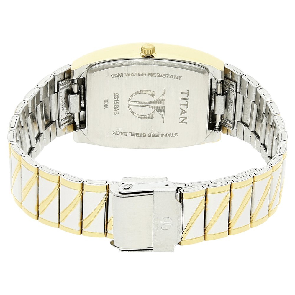 Buy Online Titan Quartz Analog with Date Black Dial Stainless Steel ...