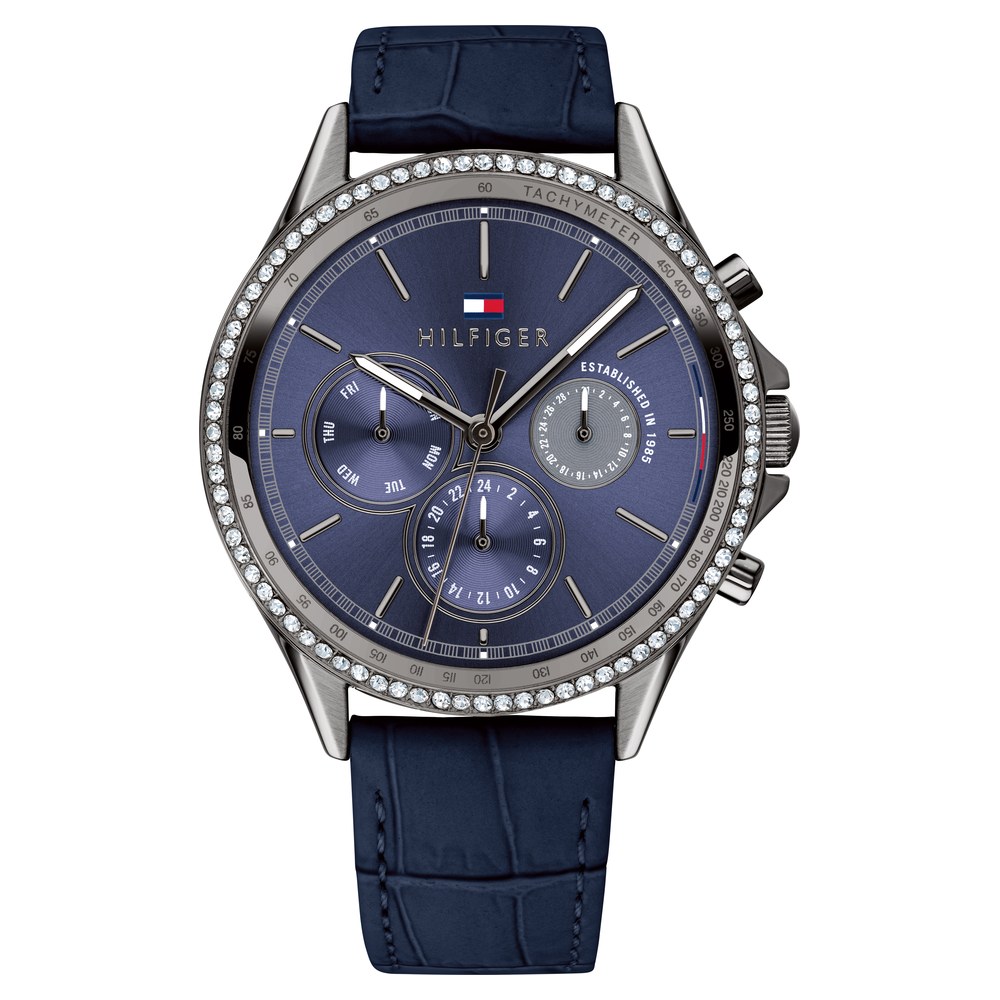 Buy Online Tommy Hilfiger Quartz Analog Blue Dial Leather Strap Watch ...