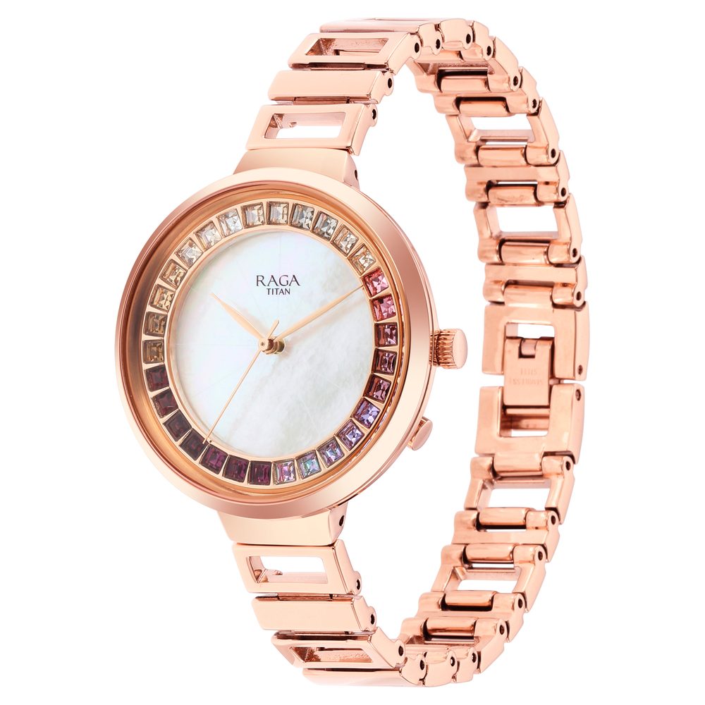 Buy Online Titan Raga Love All Mother Of Pearl Dial Women Watch With ...