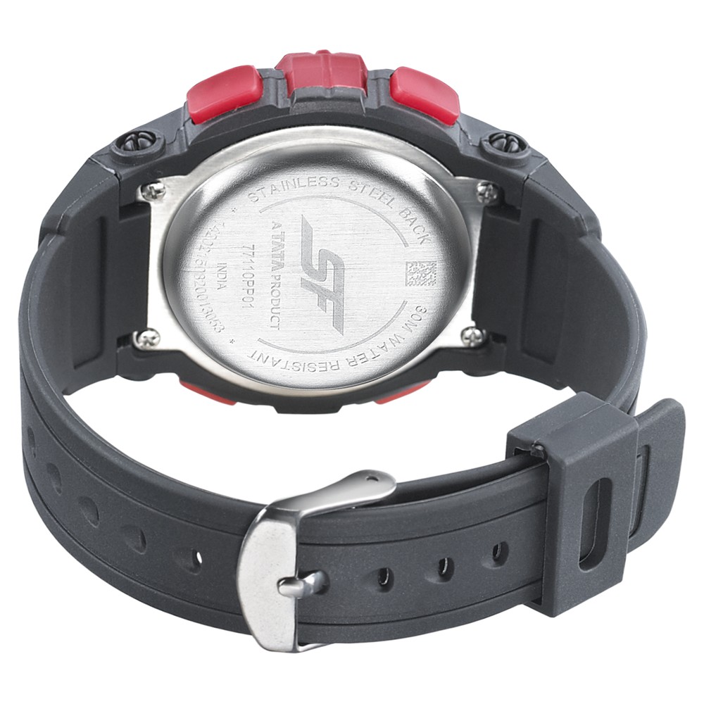 Buy Online SF Digital Dial Black PU Strap Watch for Men - nt77110pp01 ...