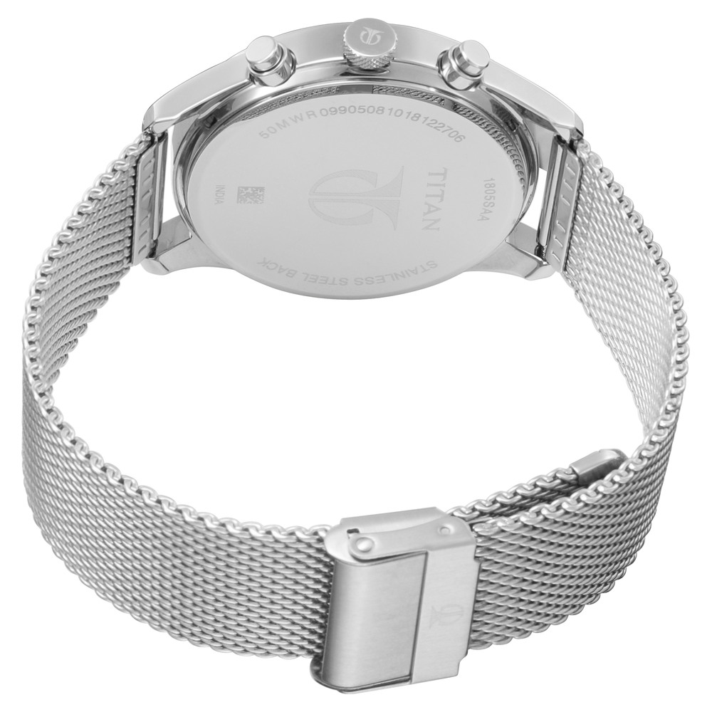 Buy Online Titan Workwear Champagne Dial Quartz Multifunction Metal ...