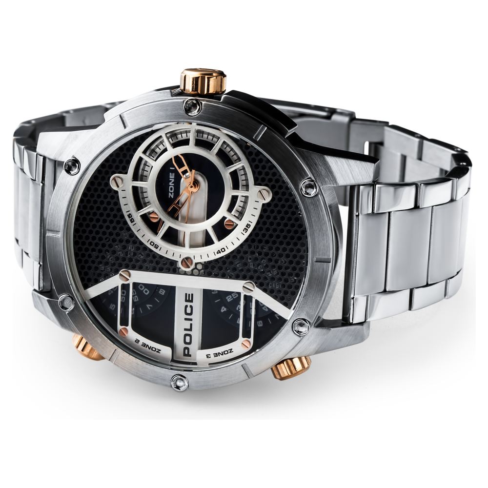 Buy Online Police Quartz Multifunction Blue Dial Stainless Steel Strap ...