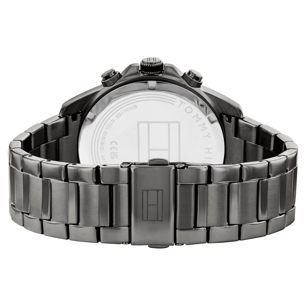Buy Online Tommy Hilfiger Grey Dial Grey Stainless Steel Strap Watch ...