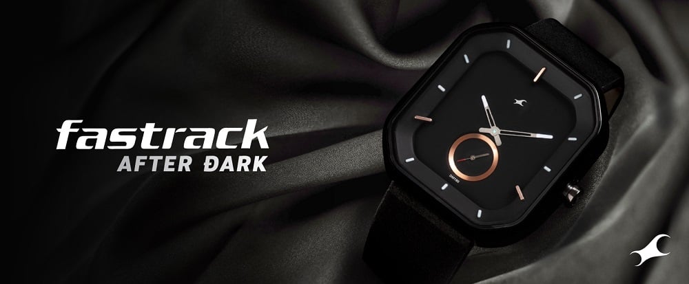 Buy Online Fastrack After Dark Black Dial Leather Strap Watch for Guys ...