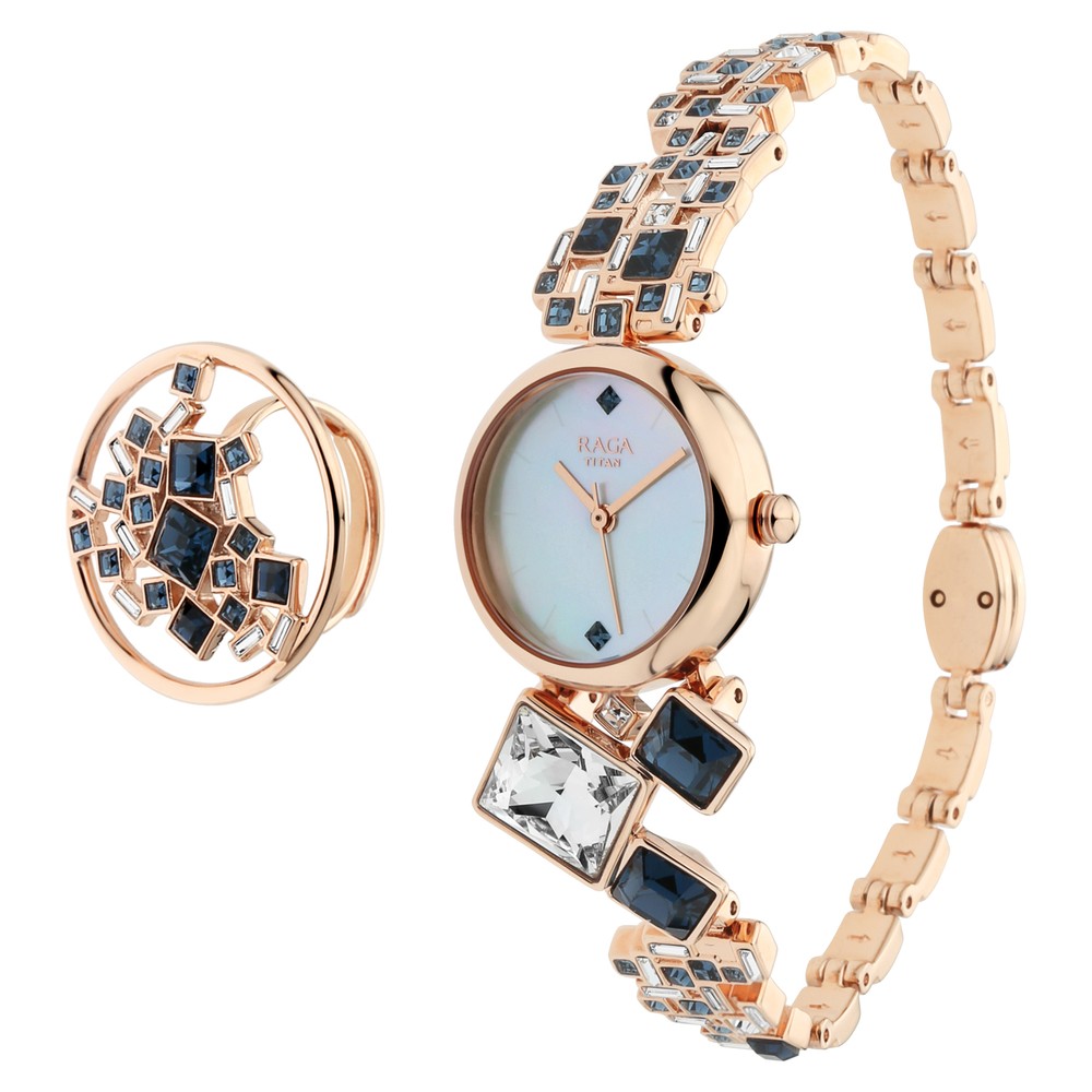Buy Online Titan Raga Cocktails Mother of Pearl Dial Analogue Metal ...