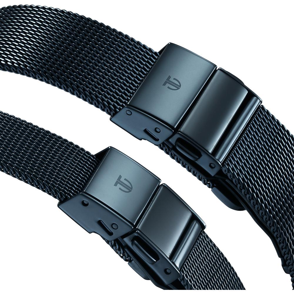 Buy Online Titan Edge Pair Blue Dial Analog Stainless Steel Strap watch ...