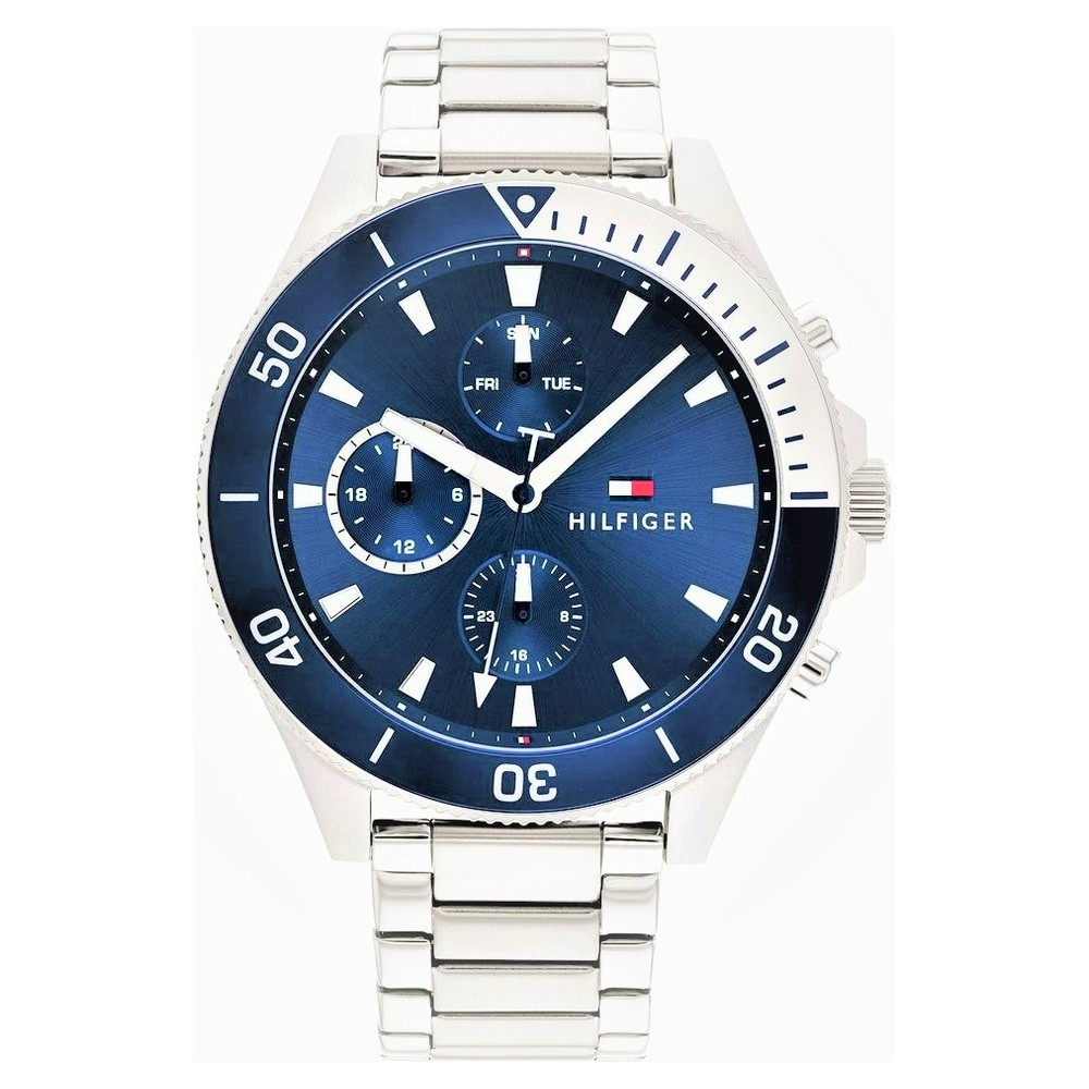 Buy Online Tommy Hilfiger Blue Dial Stainless Steel Strap Watch for Men ...