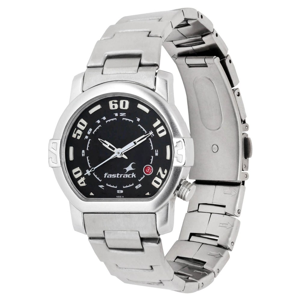 Buy Online Fastrack Quartz Analog Black Dial Stainless Steel Strap ...