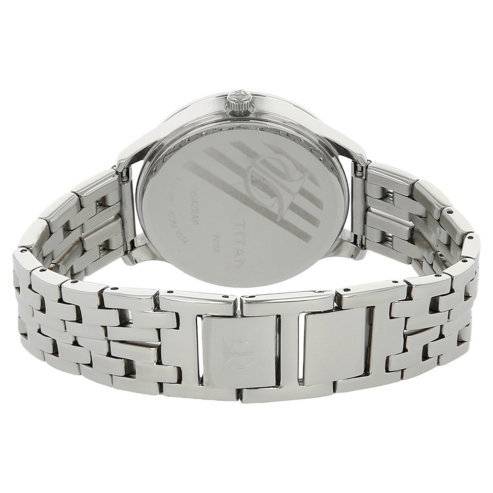 Buy Online Titan Quartz Multifunction Silver Dial Stainless Steel Strap ...
