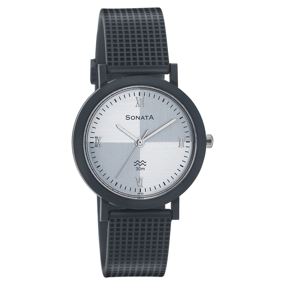 Buy Online Sonata Quartz Analog Silver Dial Strap Watch for Men ...