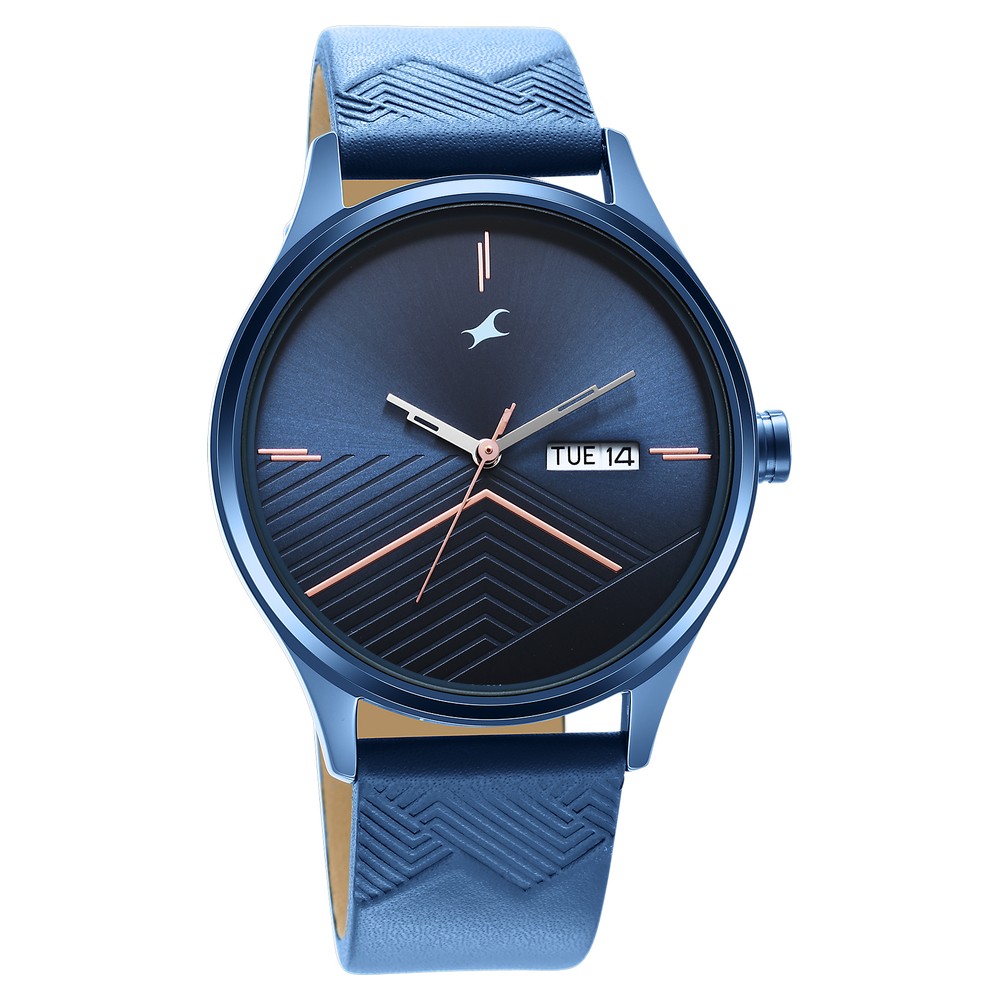 Buy Online Fastrack Style Up Quartz Analog with Day and Date Blue Dial ...