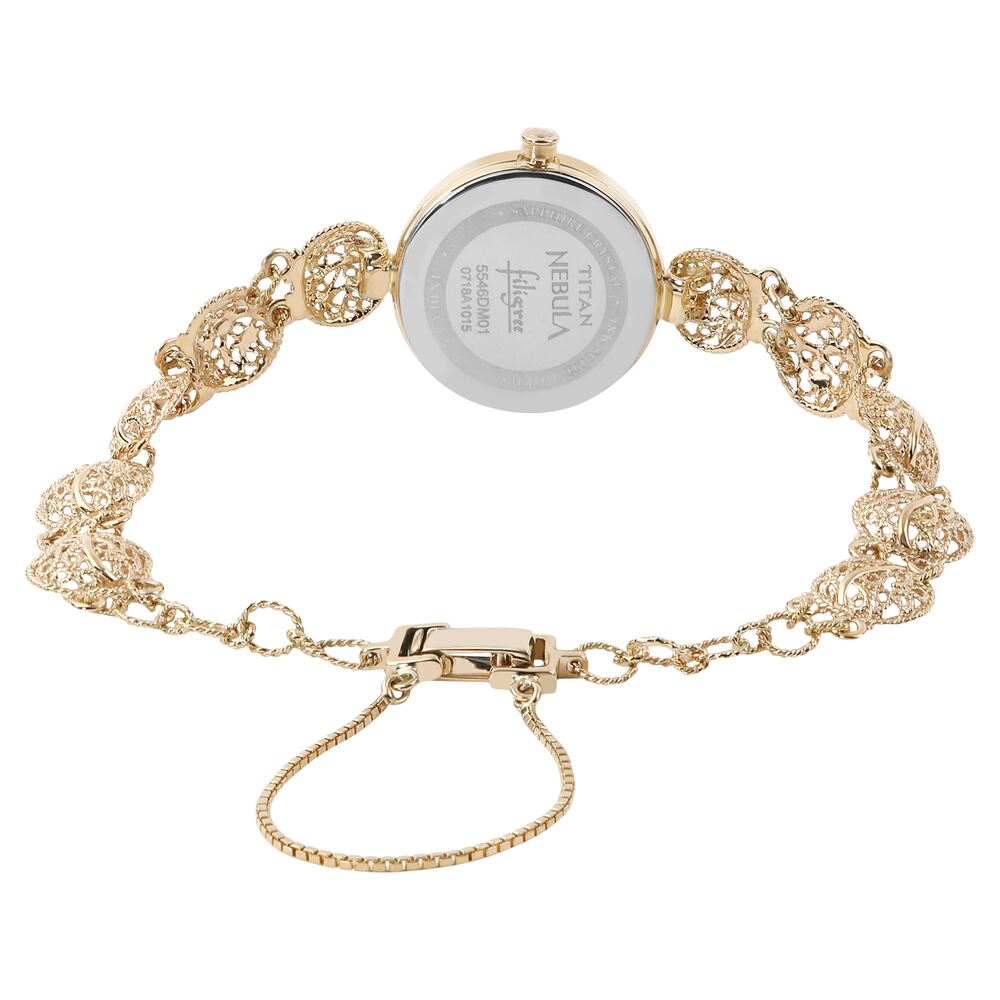 Buy Online Titan Nebula Filigree Quartz Analog 18 Karat Solid Gold ...