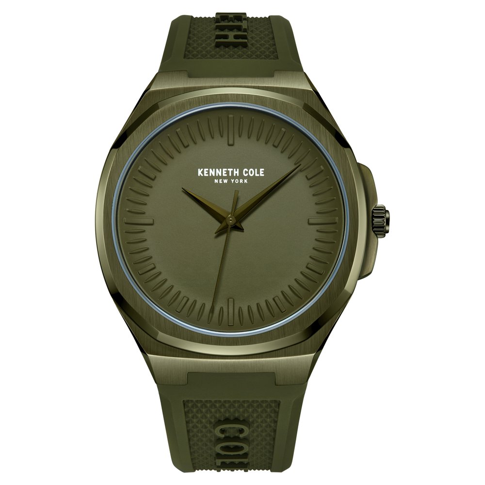 Buy Online Kenneth Cole Quartz Analog Green dial Silicone Strap Watch ...