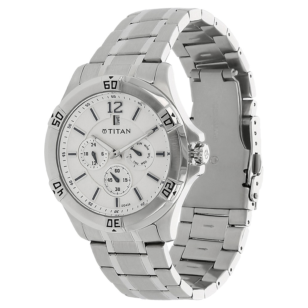 Buy Online Titan Quartz Analog Silver Dial Watch for Men - 1622sm02j ...