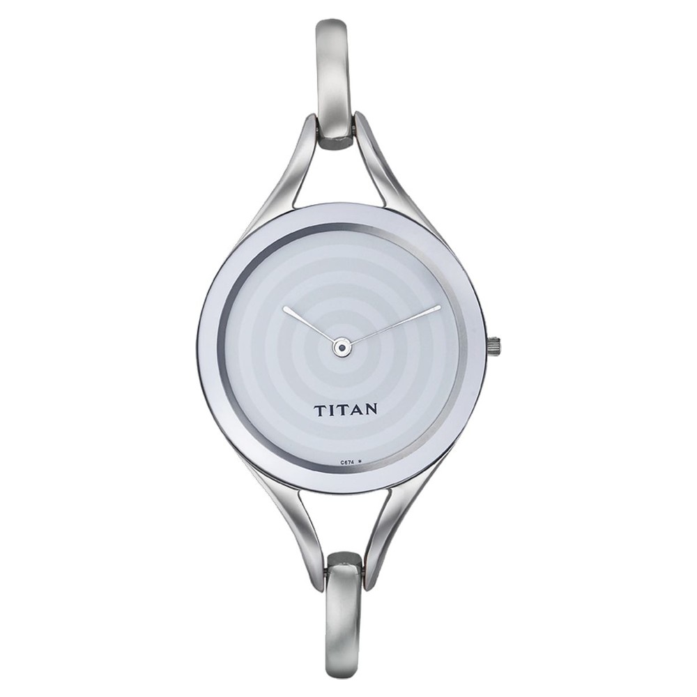 Buy Online Titan Quartz Analog Silver Dial Watch for Women - nc2458sm01 ...