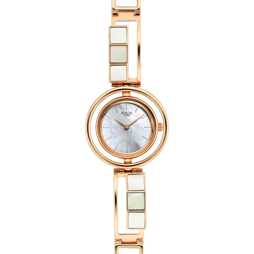 Buy Online Titan Raga Power Pearls Quartz Analog Mother Of Pearl Dial ...