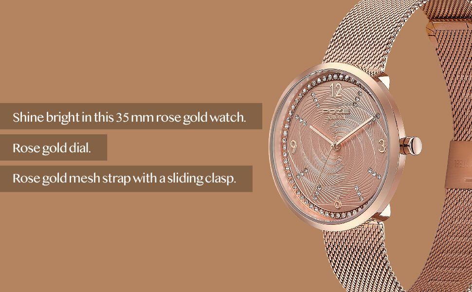 Buy Online Sonata Poze Quartz Analog Rose Gold Dial Mesh Strap Watch ...