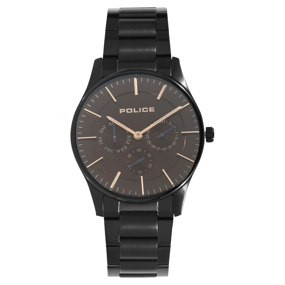 Buy Online Police Quartz Chronograph Black Dial Metal Strap Watch for ...