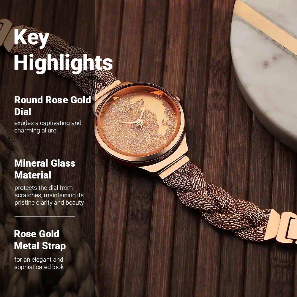 Buy Online Titan Raga Delight Quartz Analog Rose Gold Round Dial Rose ...